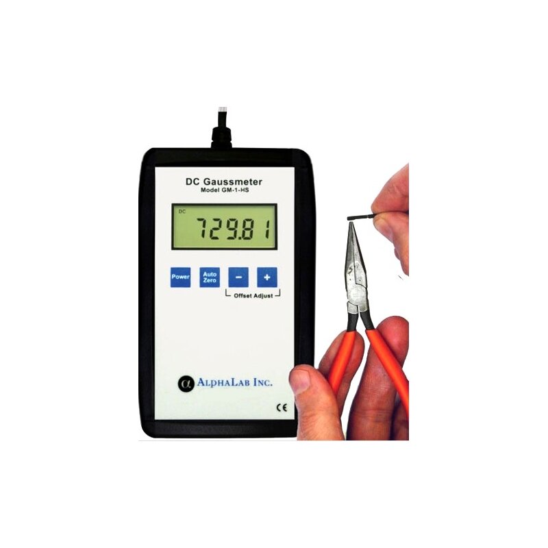 GM1-HS, DC Gaussmeter for Residual Magnetism, 0.01-800G - PSE - Priggen ...