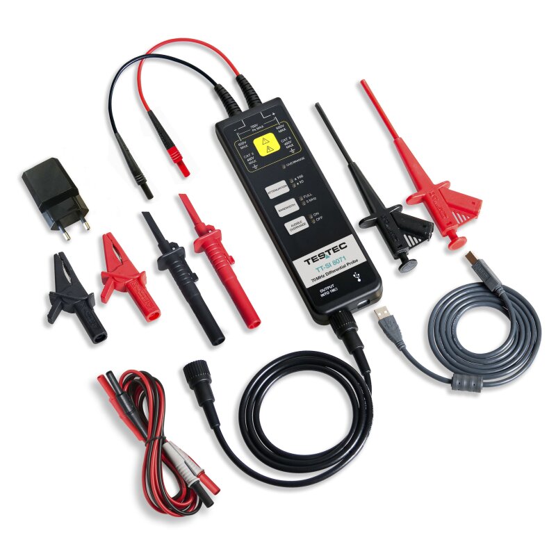 TESTEC TT-SI8071, Differential Scope Probe, 100MHz, x100 / x1000, 280 ...